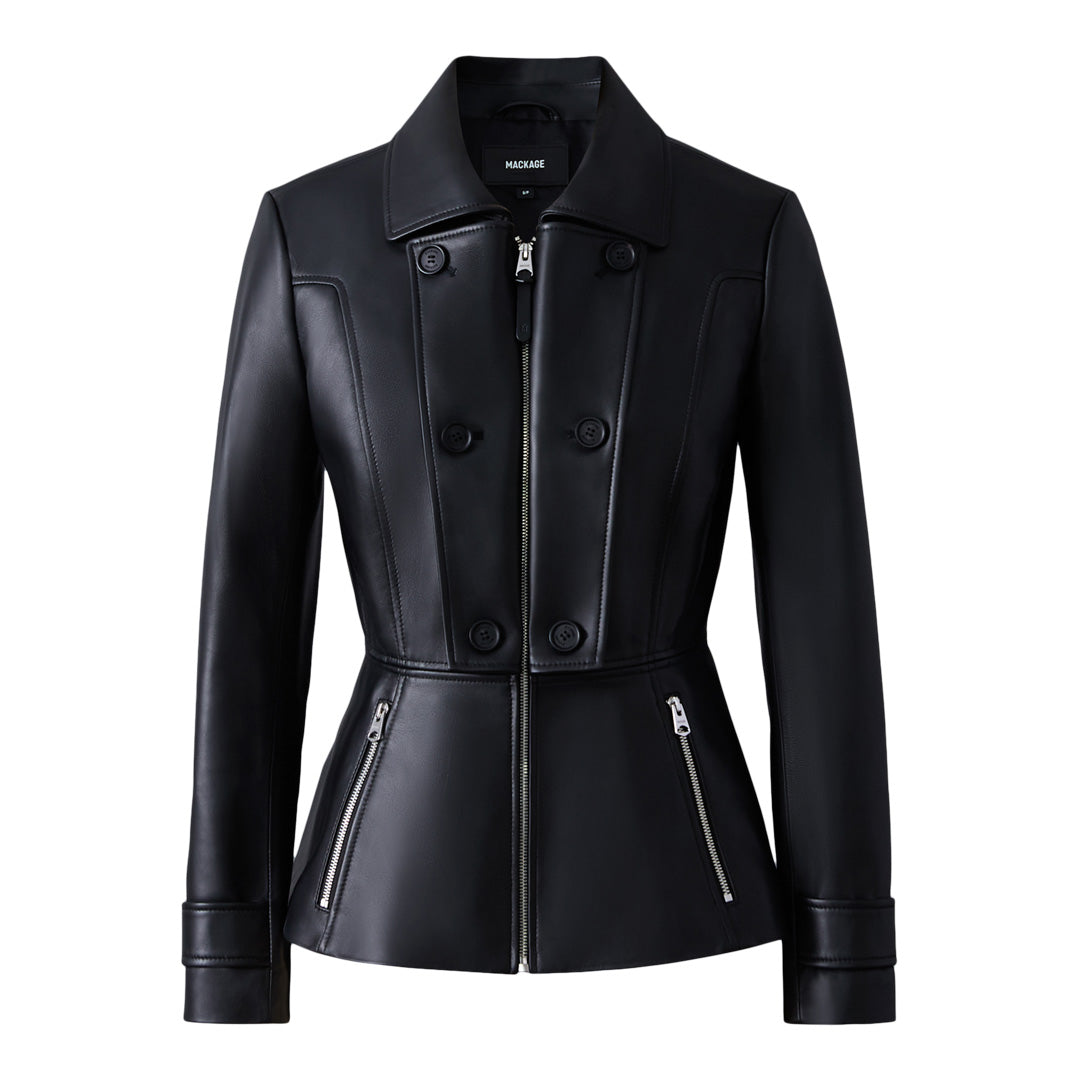 Barbara - Fitted Lamb Leather Jacket | Mackage® CA