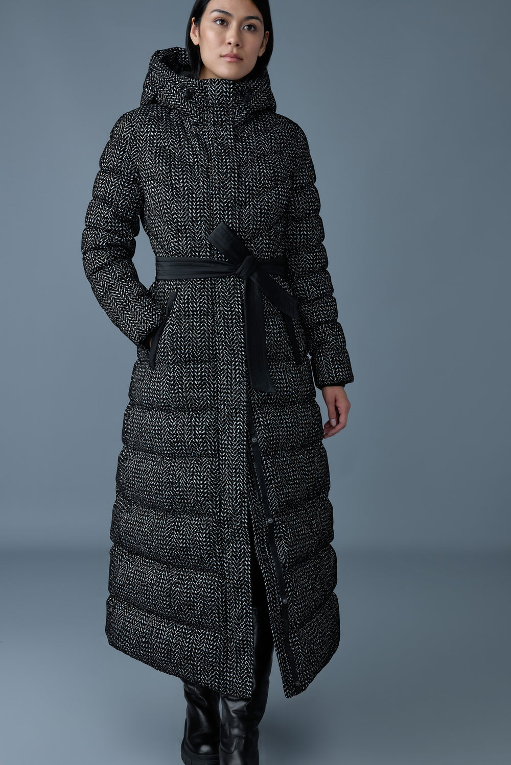 Calina-FLP, flocked down maxi coat | Mackage® Canada