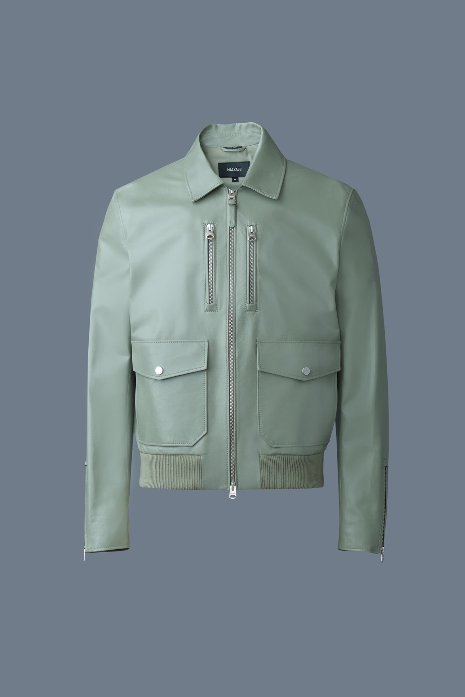 Chance, Spread collar leather jacket | Mackage® Canada